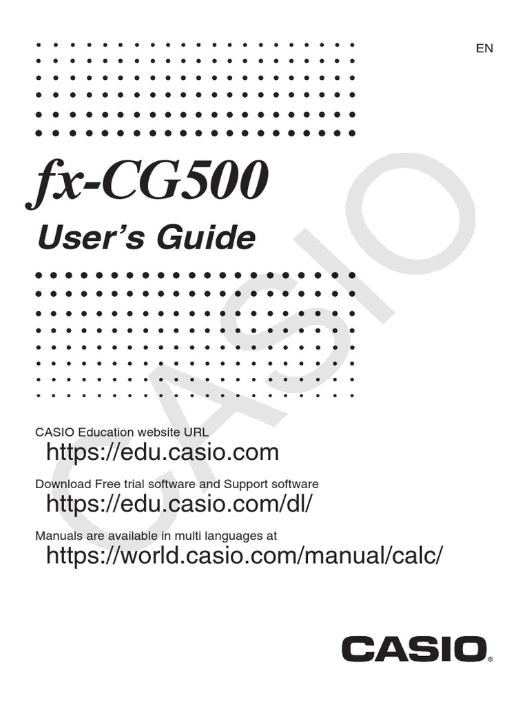 Casio Manual | PDF | Spreadsheet | Menu (Computing)