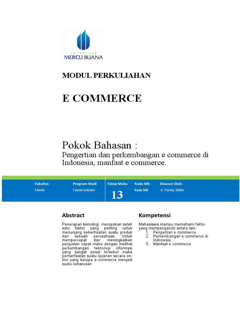 Modul E Commerce | PDF