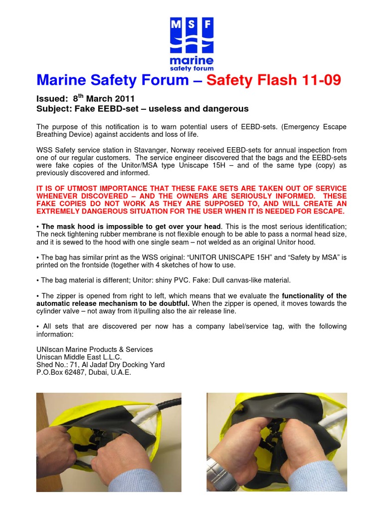 IMCA-Download-4818 (MSF Flash - Fake EEBD Sets) | PDF