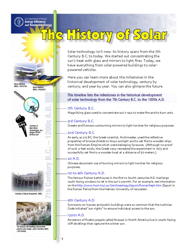 Solar Timeline PDF | PDF