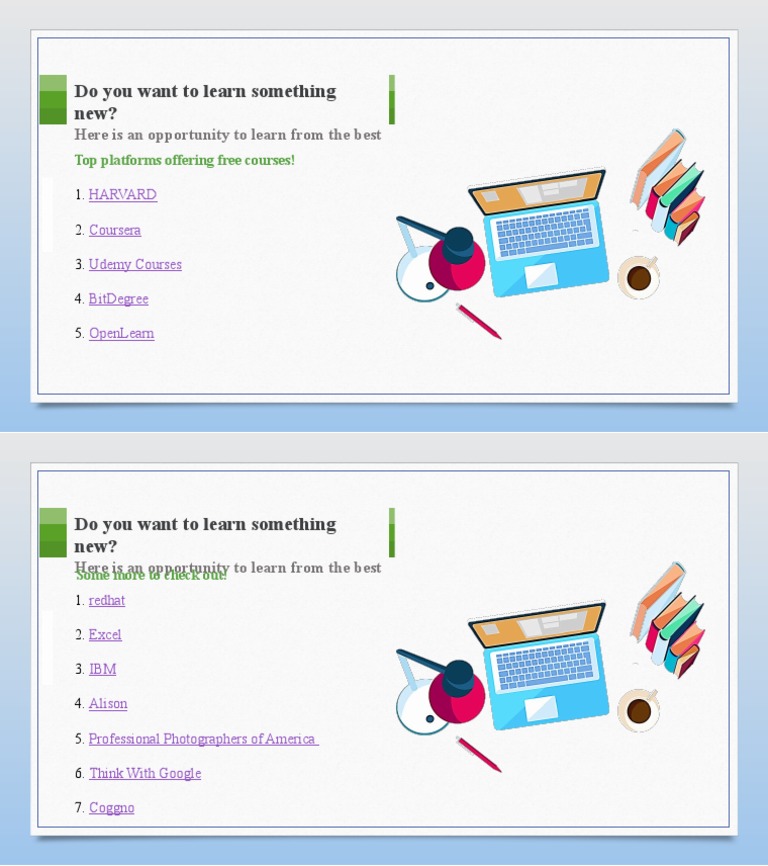 Links For Online Free Courses | PDF