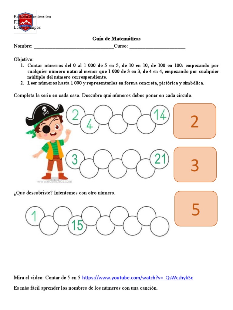 Guía de Matemáticas Valor Posicional | PDF | Números | Decimal