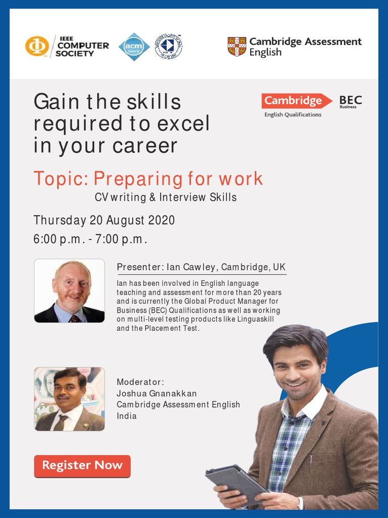 Gain The Skills Required To Excel in Your Career: Topic: Preparing For ...