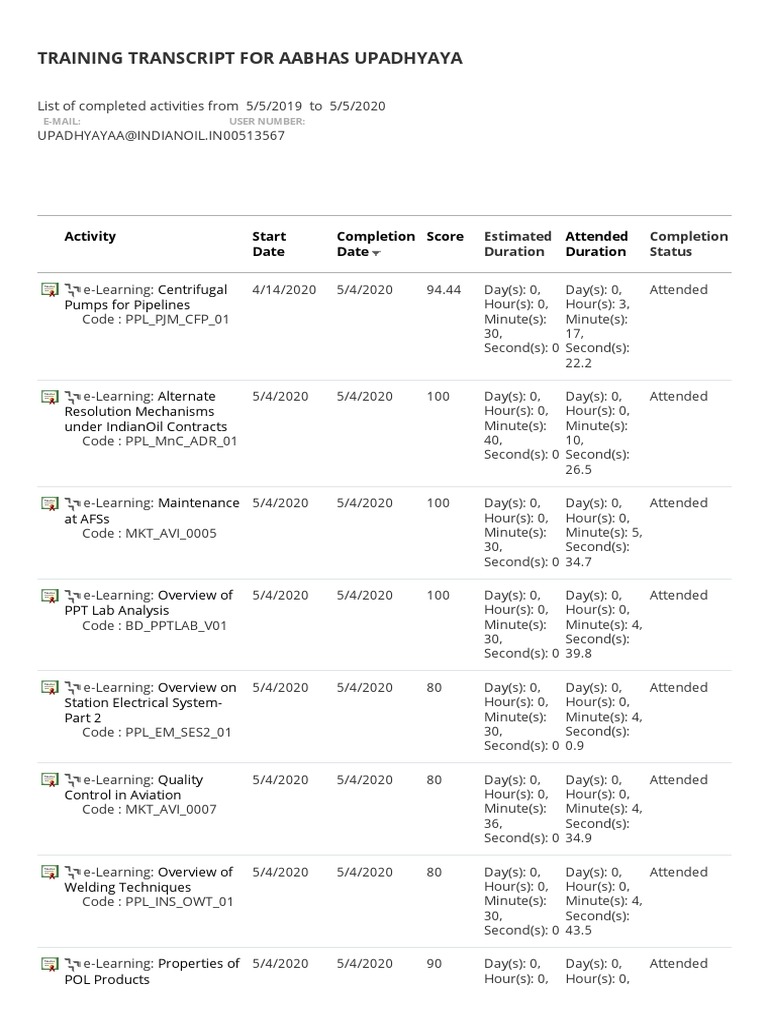 Training Transcript - SumTotal | PDF | Biofuel | Wind Power