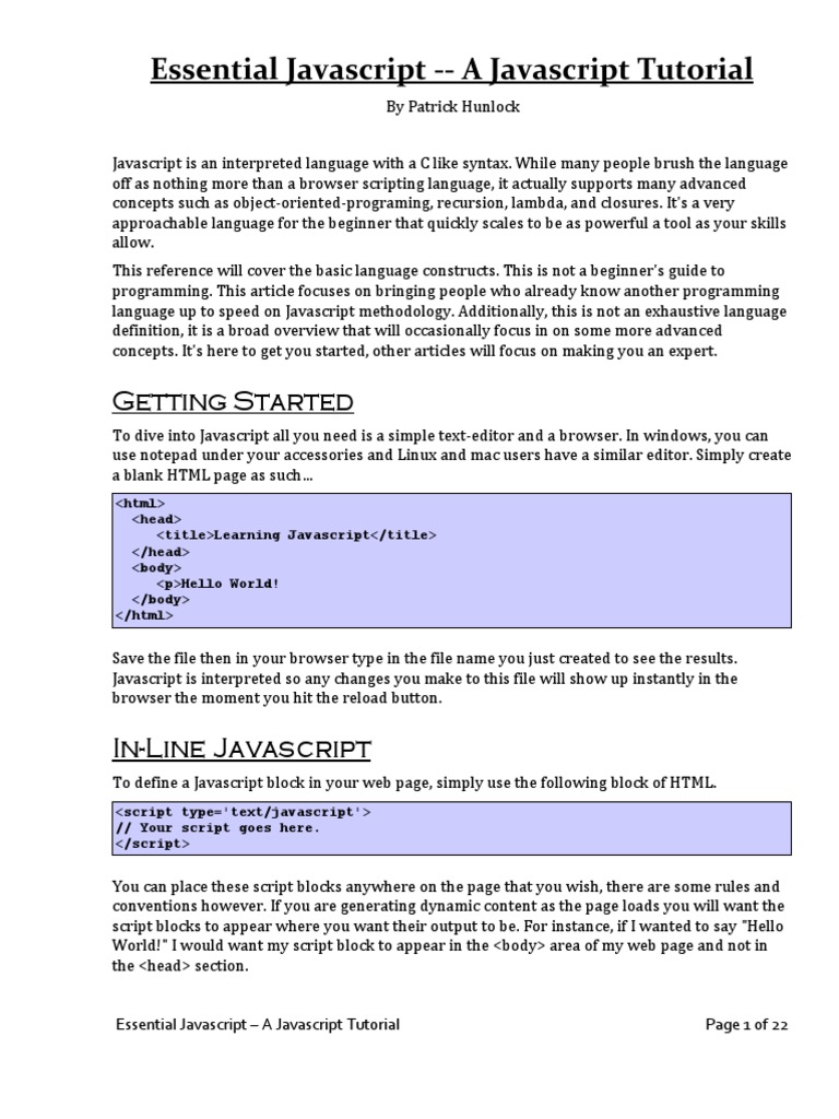 Essential Javascript PDF | PDF