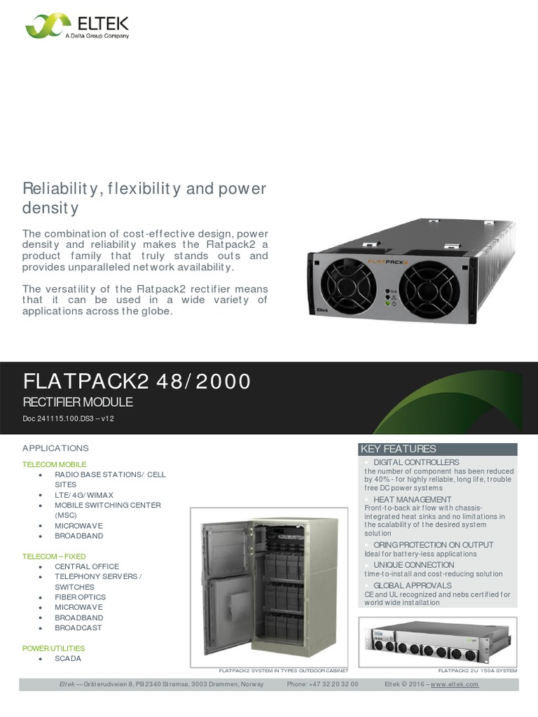 Datasheet Flatpack2 48 - 2000 PDF | PDF | Rectifier ...