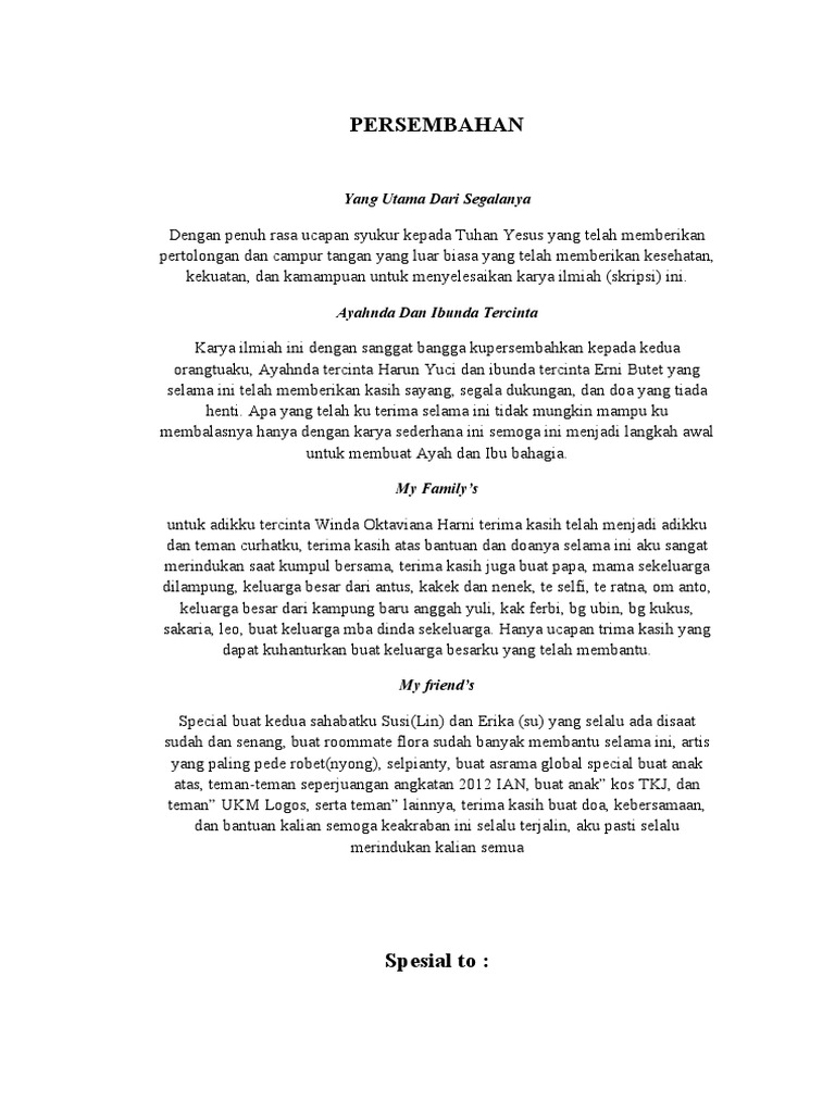 Halaman Persembahan | PDF | Agama & Spiritualitas | Kesehatan Holistik