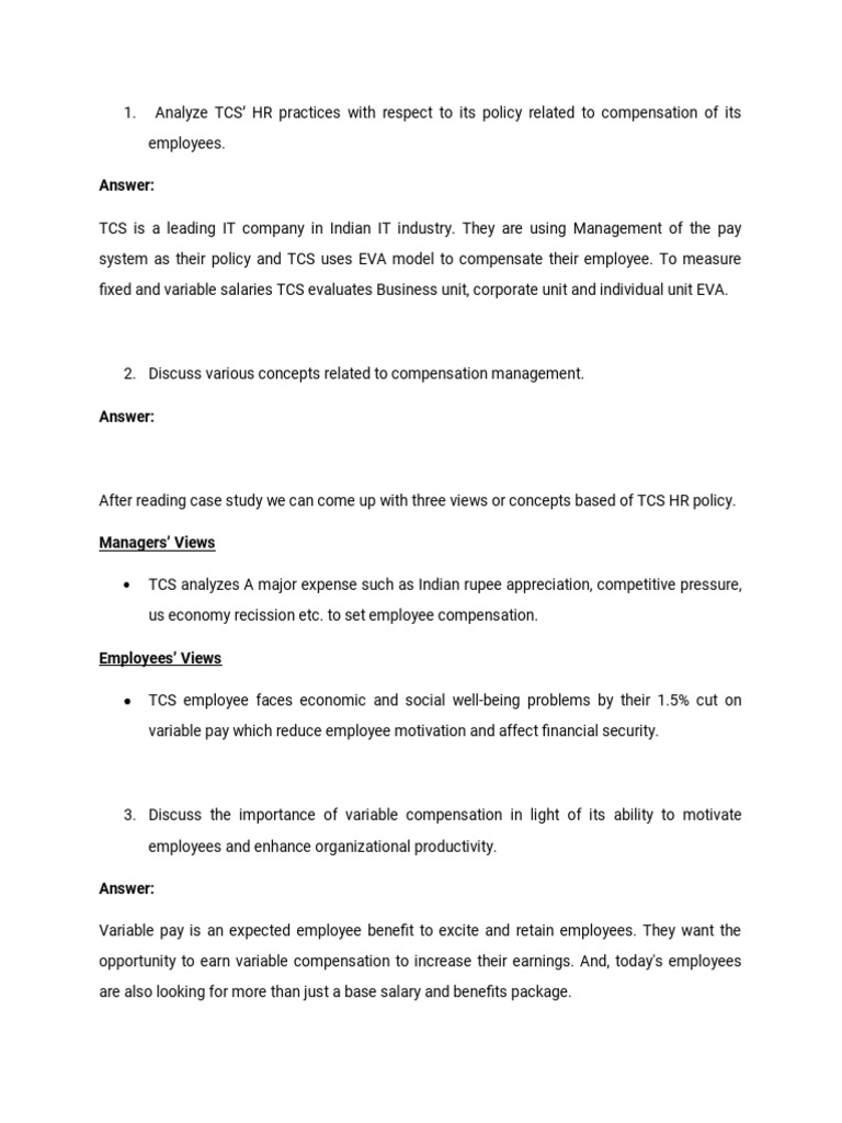 Analyzing the Impact of Macroeconomic Factors on TCS' HR Compensation ...