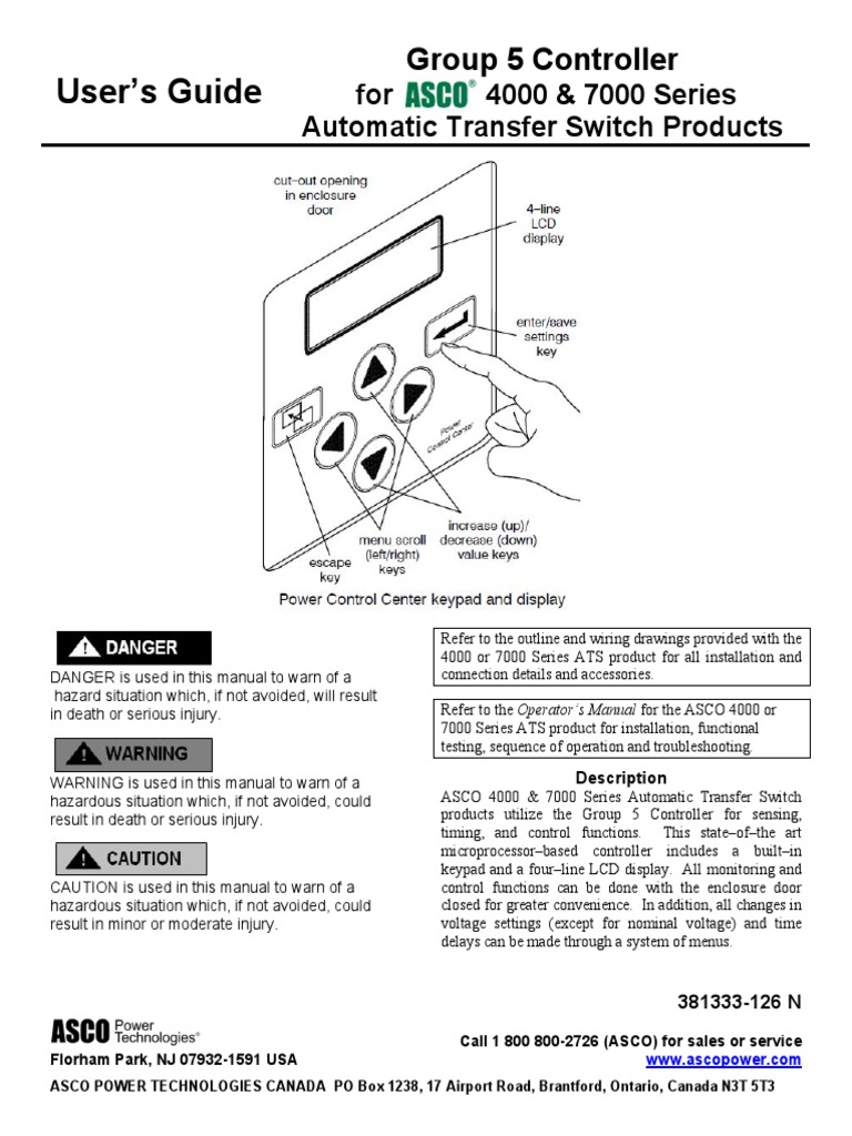 User's Guide: Group 5 Controller | PDF | Menu (Computing) | Menu