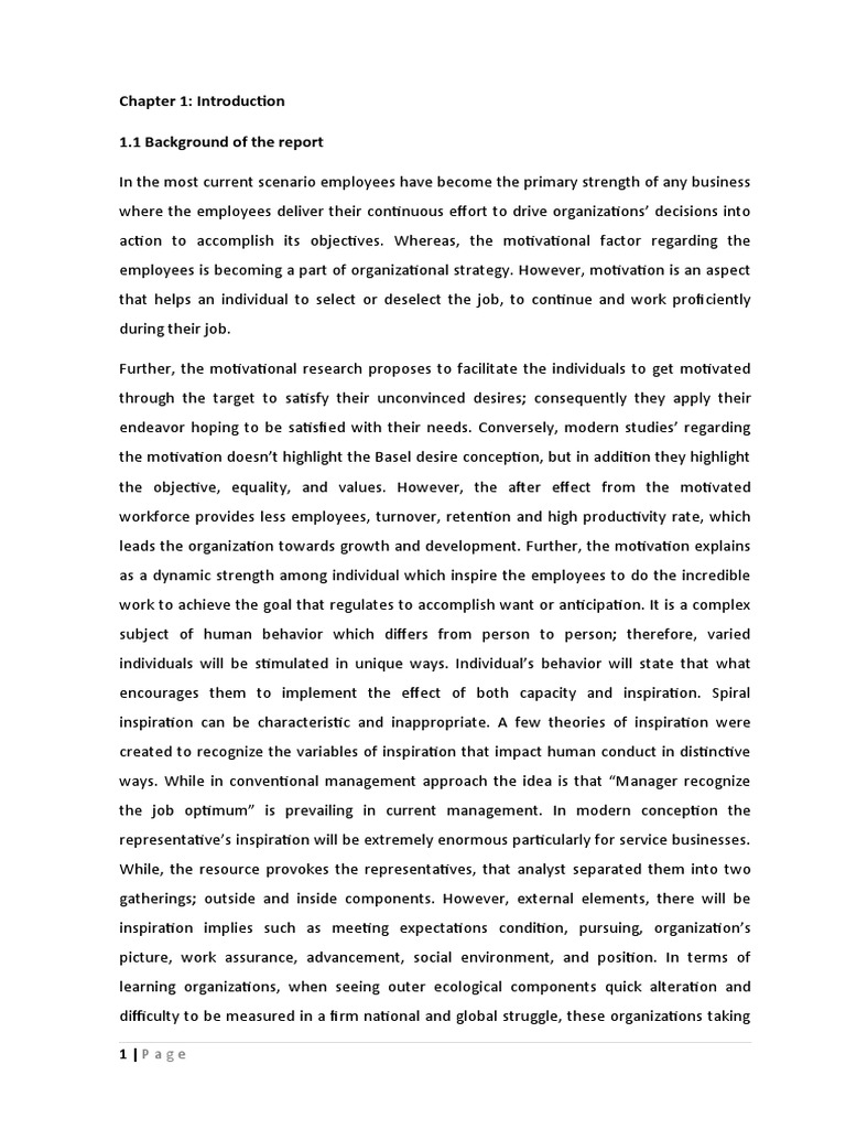 A Report On Factors Influencing Employee Motivation PART B | PDF ...