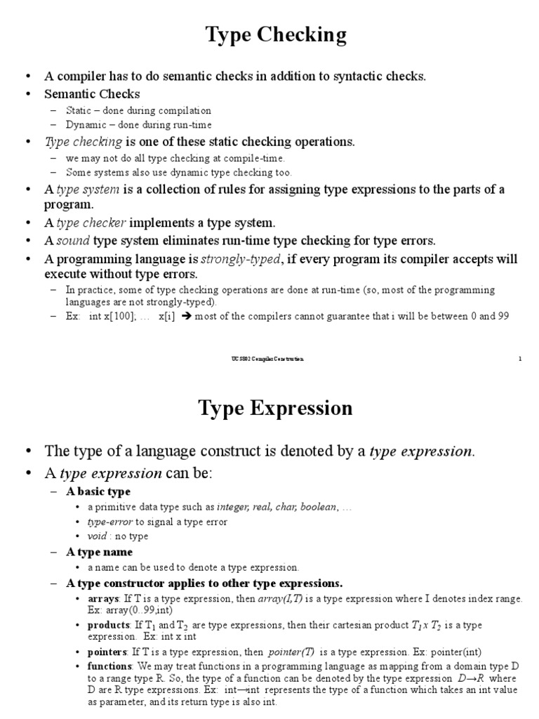 Lec06 Typechecking | PDF | Array Data Type | Mathematical Structures