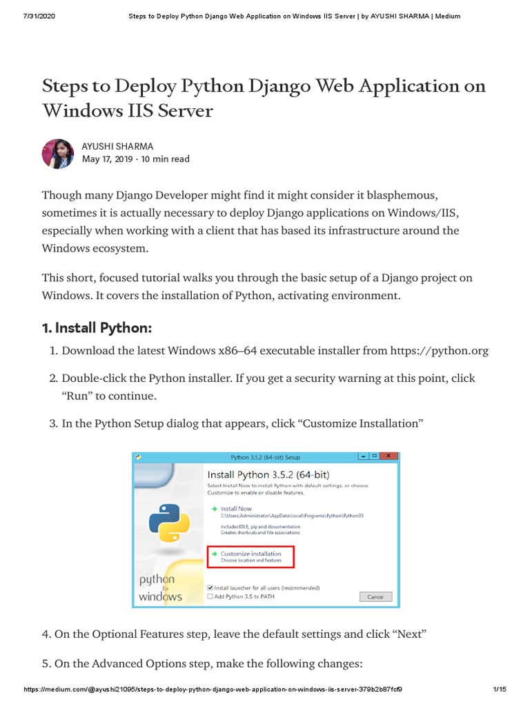 Steps To Deploy Python Django Web Application On Windows IIS Server ...
