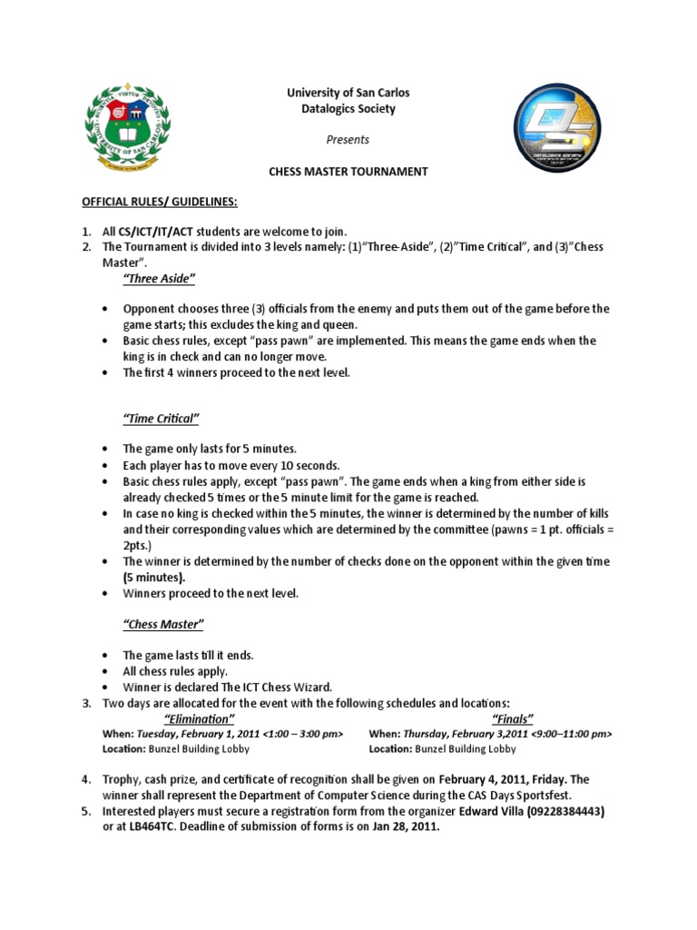 Chess Tournament | PDF