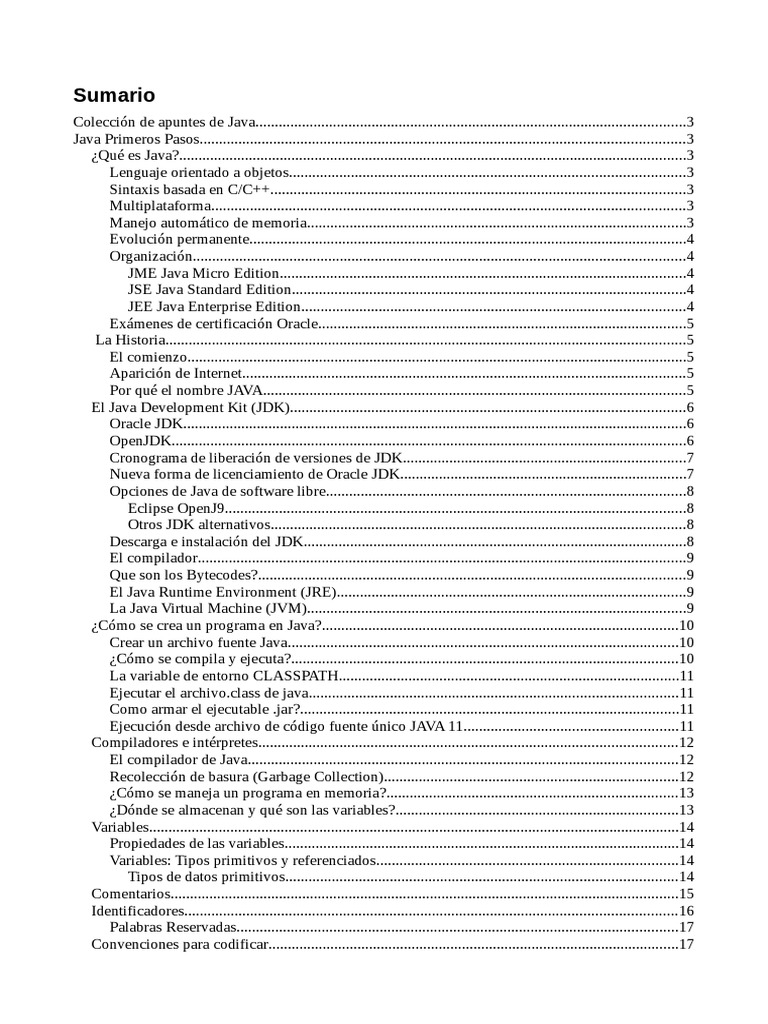 Parte 01 - Java Primeros Pasos | PDF | máquina virtual de Java | Java ...
