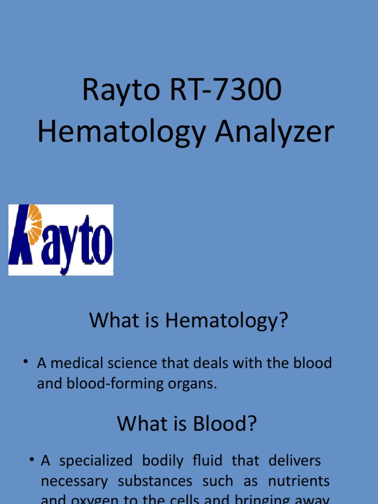 Training Updated Rayto | PDF | Platelet | Blood Plasma