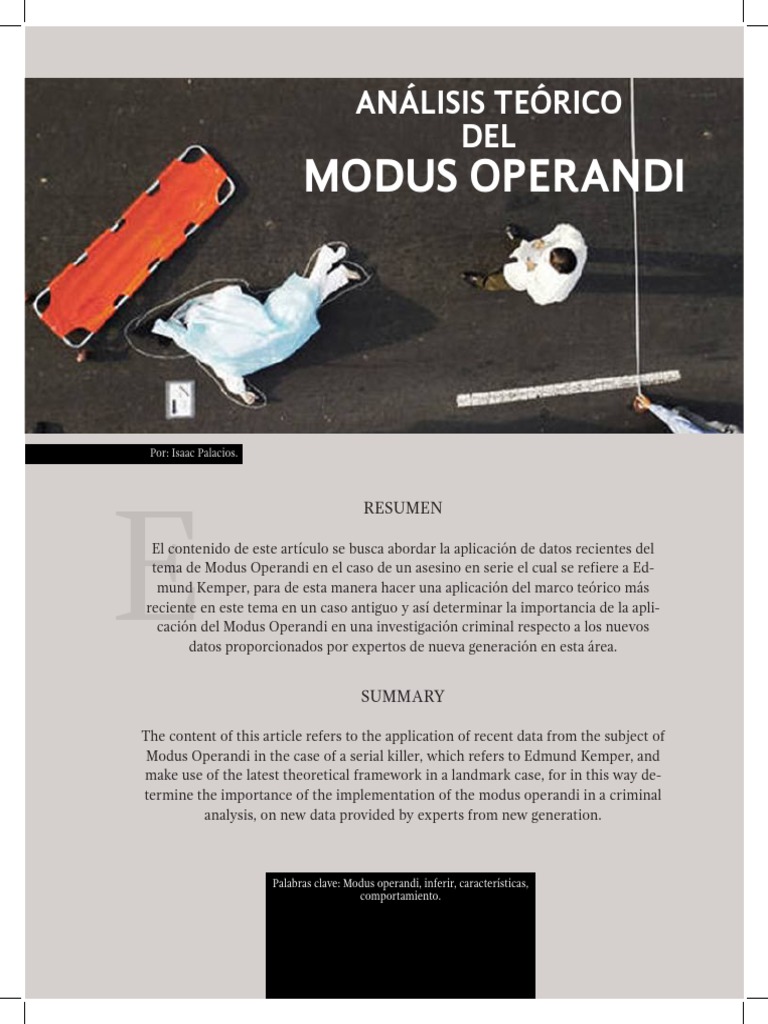 MODUSOPERANDI | PDF | Criminología | Victimologia