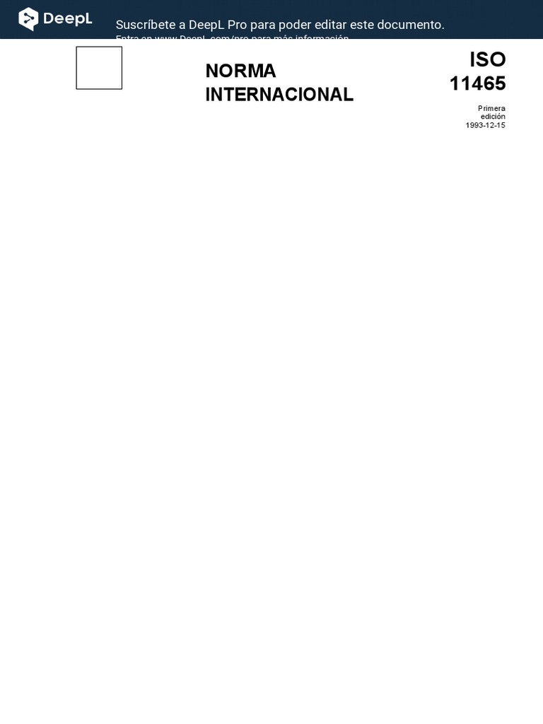 Iso 11465 Es | PDF | Organización internacional para la estandarización ...