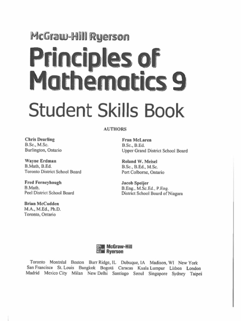 Principles or Mathematics 9 Student Skills Book | PDF | Fraction ...