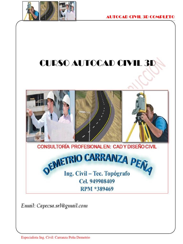 Manual Completo de AutoCAD Civil 3D | PDF | Archivo de computadora | Diseño