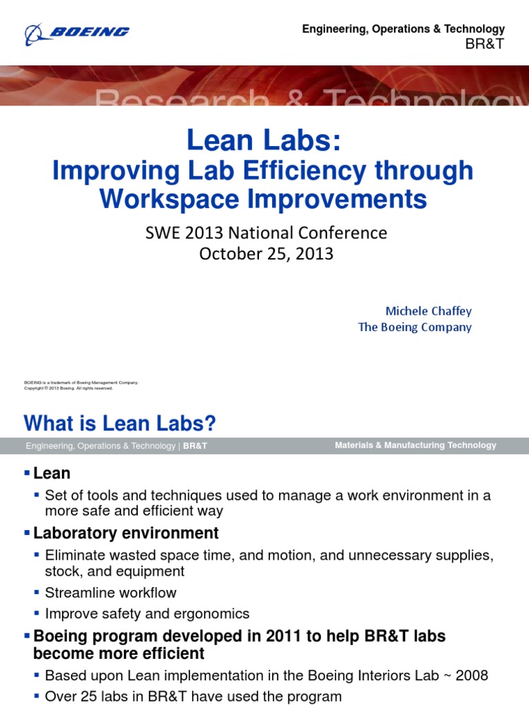 Lean Labs:: Improving Lab Efficiency Through Workspace Improvements ...