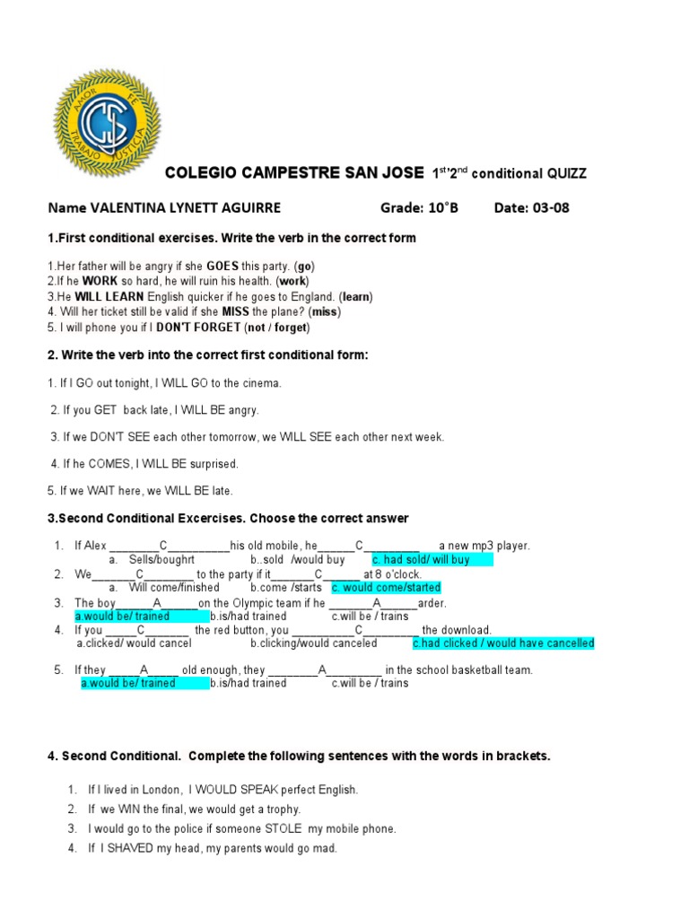 1st 2nd Cond 10th Quizz 2020 | PDF