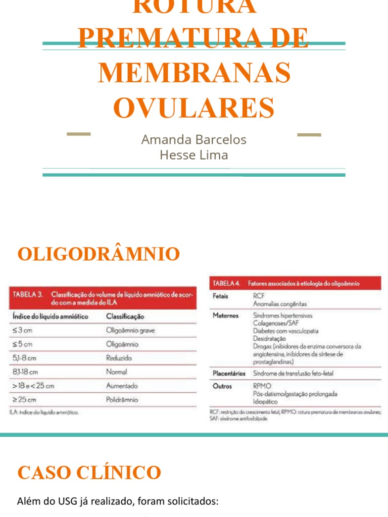 Caso Clínico Rpmo | PDF | Gravidez | Placenta