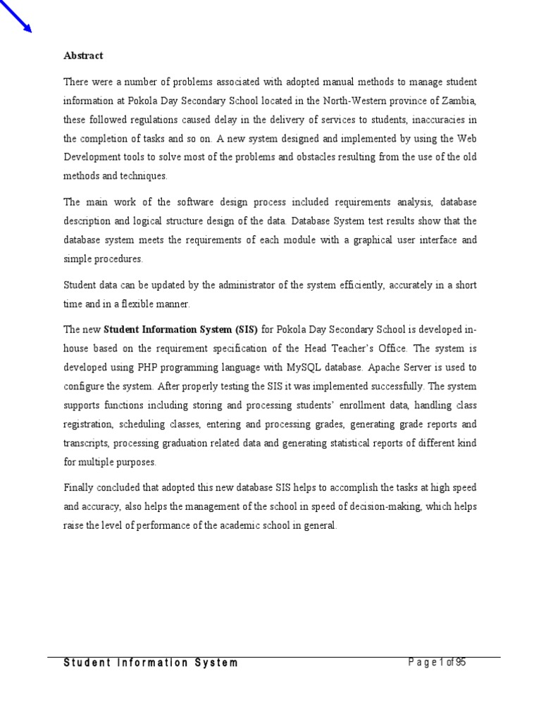 Final Report - Student Information System | PDF | Software Development ...