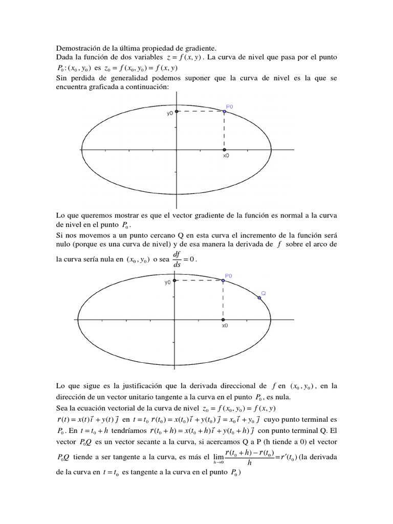 Propiedades del Gradiente en Curvas de Nivel | PDF | Degradado | Curva