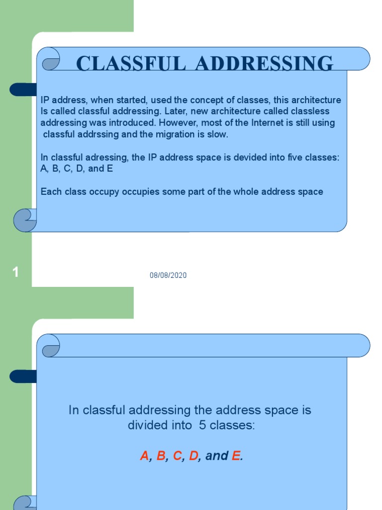 IP-Classfull Address-Lecture 02 | PDF | Ip Address | Computer Network IP-Classfull Address-Lecture 02 | PDF | Ip Address | Computer Network