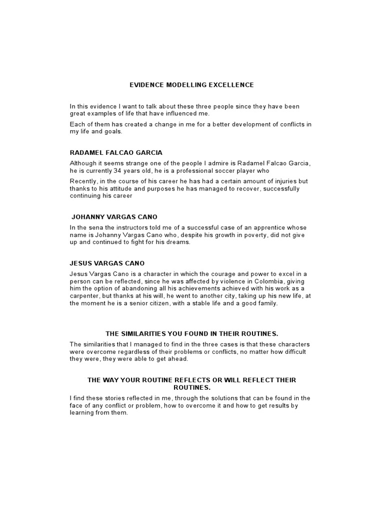 Evidence Modelling Excellence | PDF