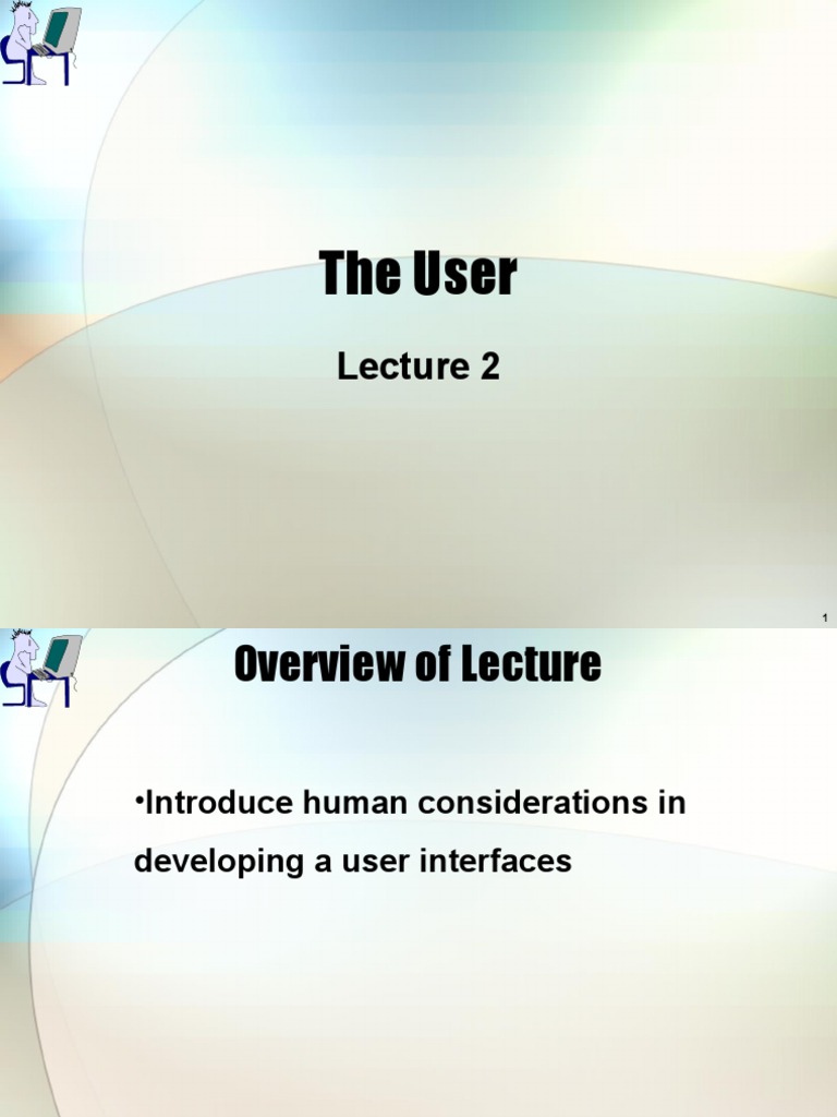 Lecture 2 Users | PDF | Perception | Conceptual Model