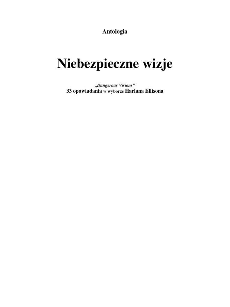 Antologia - Niebezpieczne Wizje | PDF