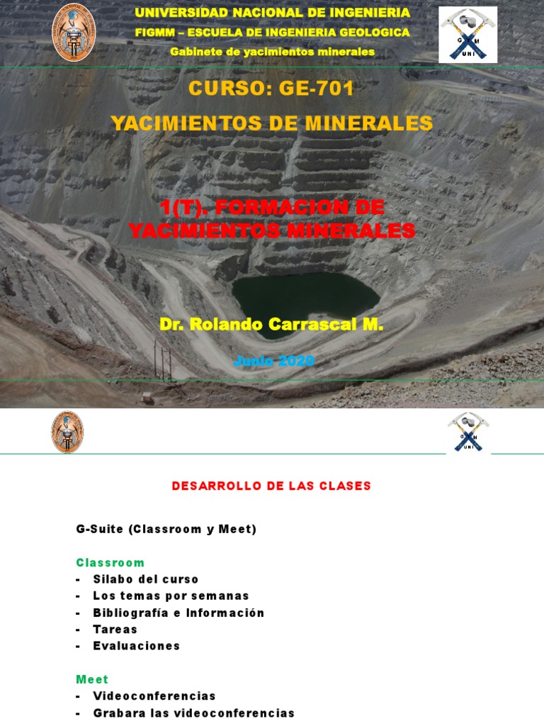 Teoria 1. Introduccion-Formacion de Yacimientos | PDF | Minerales ...