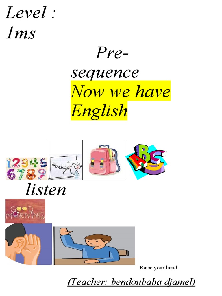 1ms Pre Sequence+seq 1 2 3 by Djamel | PDF | Punctuation | Orthography