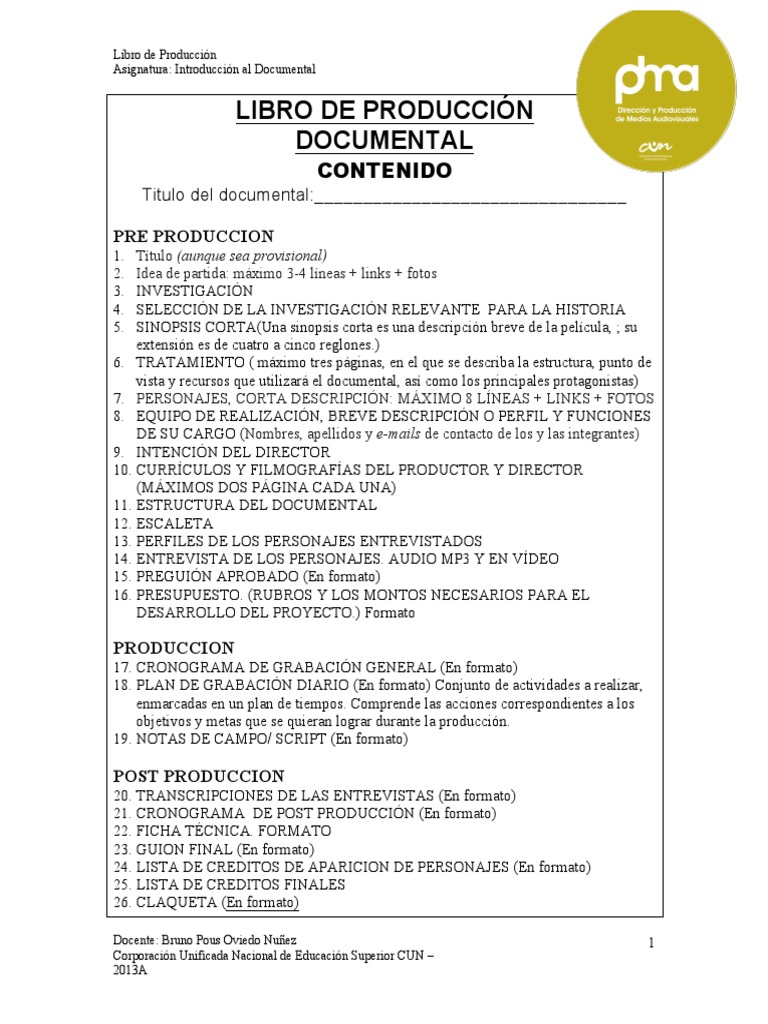 Libro de Produccion Documental | PDF | Documental | Colombia