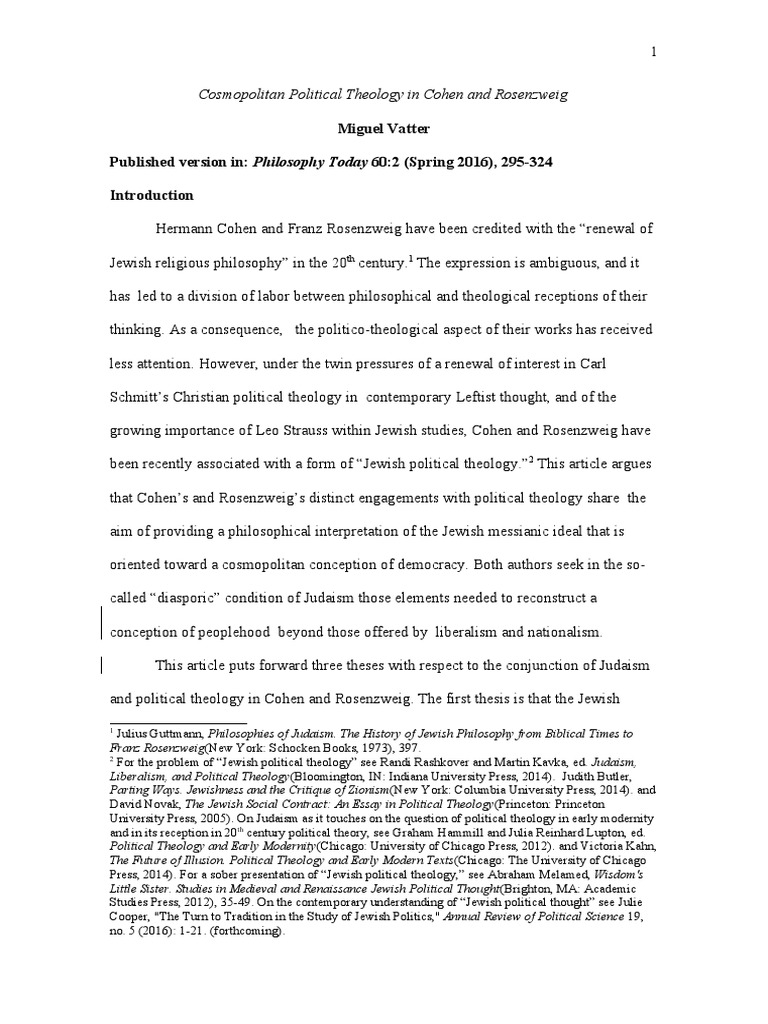Miguel Vatter Published Version In: Philosophy Today 60:2 (Spring 2016 ...