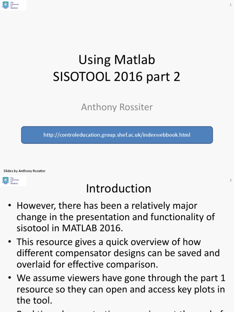 Using Matlab Sisotool 2016 - Part 2 | PDF | Creative Commons | Business