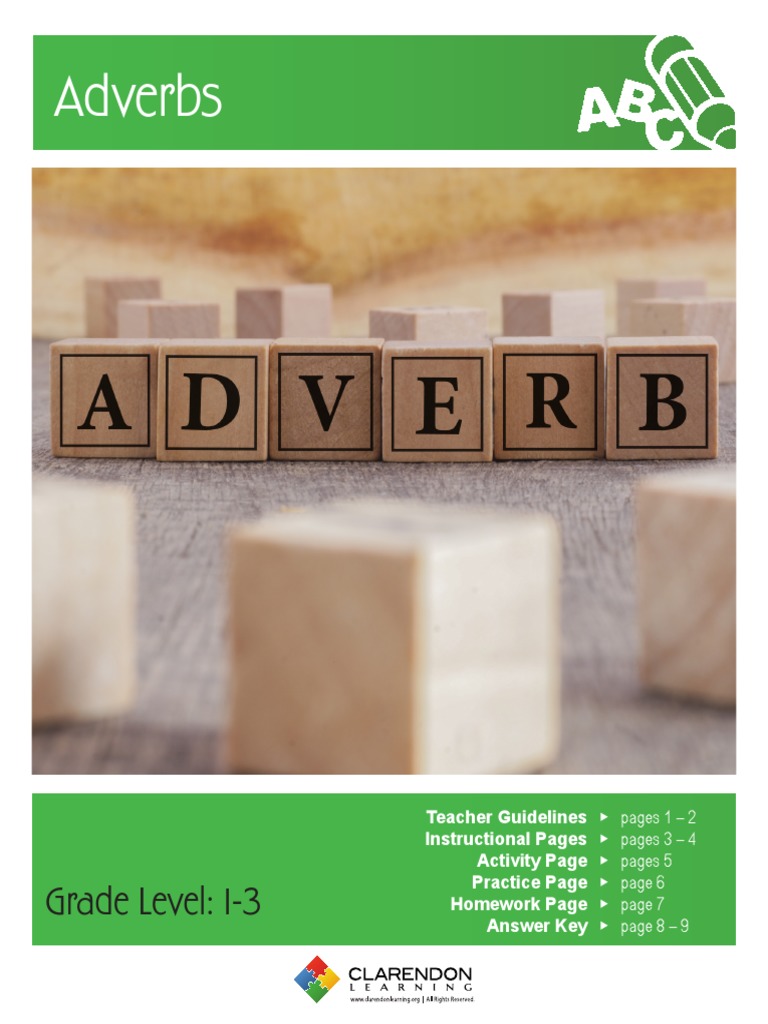 Adverbs: Grade Level: 1-3 | PDF | Adverb | Word