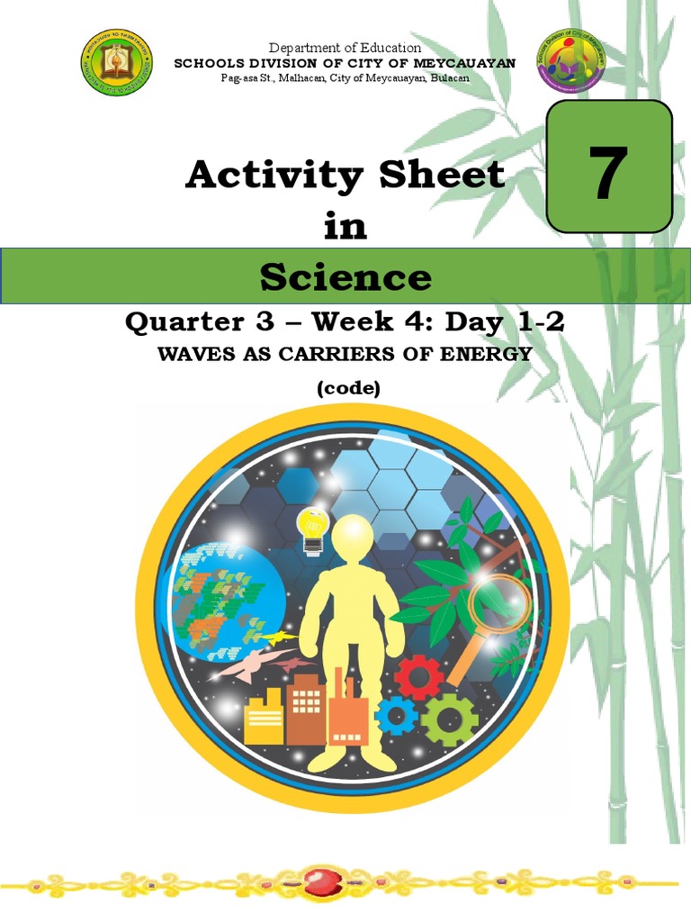 Science Waves Activity Sheet | PDF | Waves | Electromagnetic Radiation