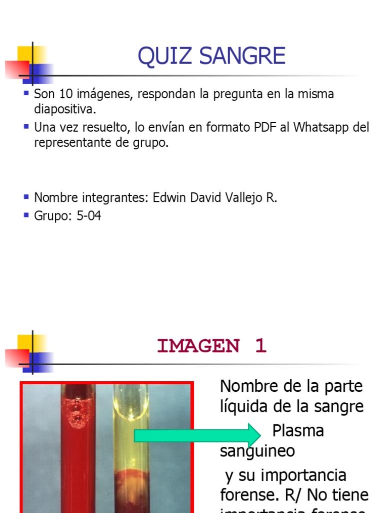 QUIZ SANGRE Edwin Vallejo | PDF