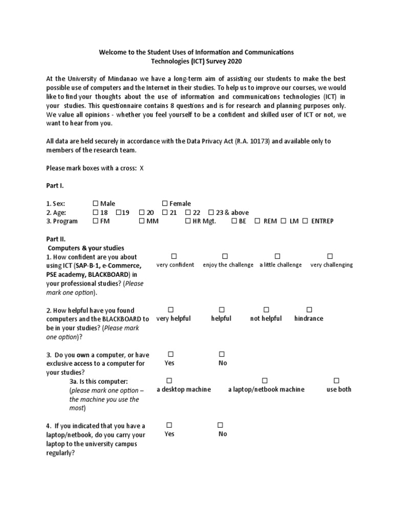 Welcome To The Student Uses of Information and Communications ...