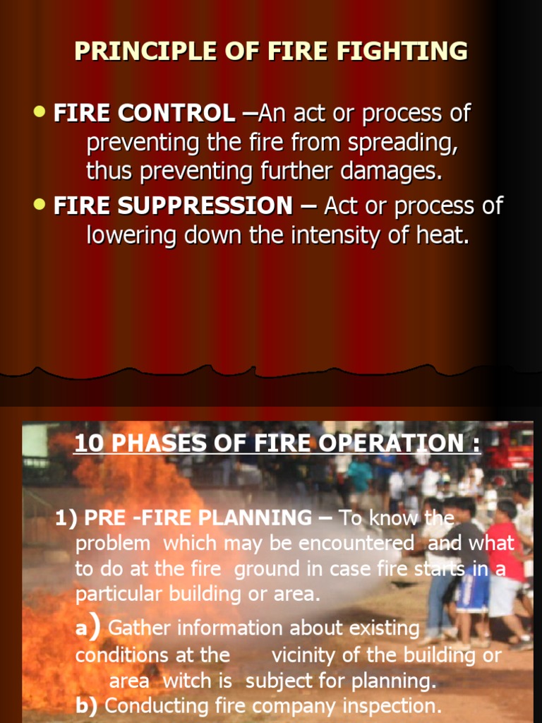 Principle of Fire Fighting | PDF | Fires | Firefighter