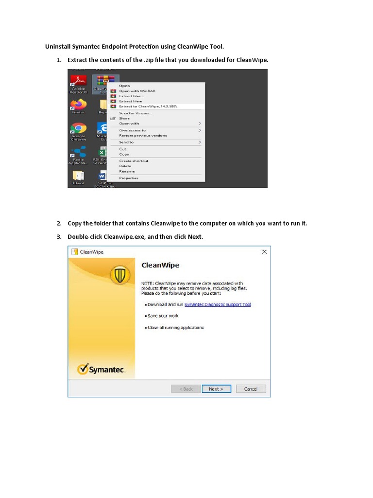 Uninstall SEP by Cleanwipe Tool | PDF