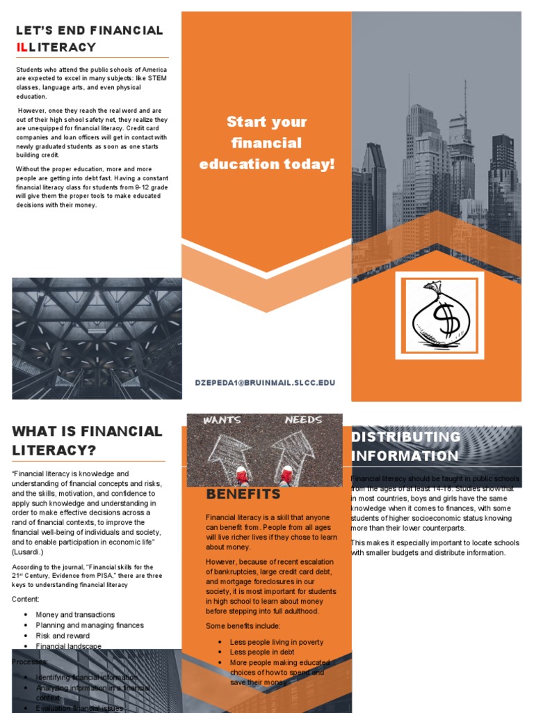 Financial Literacy Brochure Final | PDF | Financial Literacy | Literacy