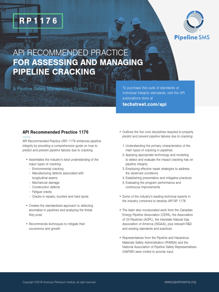 Api Recommended Practice: For Assessing and Managing Pipeline Cracking ...