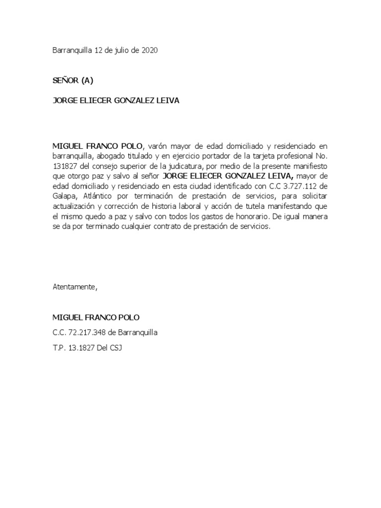 Carta para Cliente | PDF