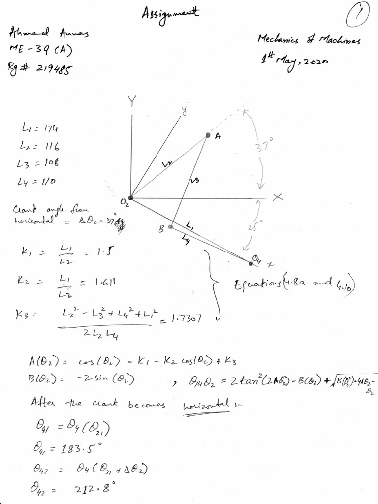 Analysis of a Nonlinear Dynamical System Modeling the Motion of a ...