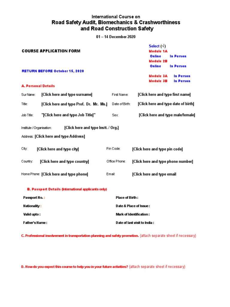 Course Registration Form-2020 | PDF | Business