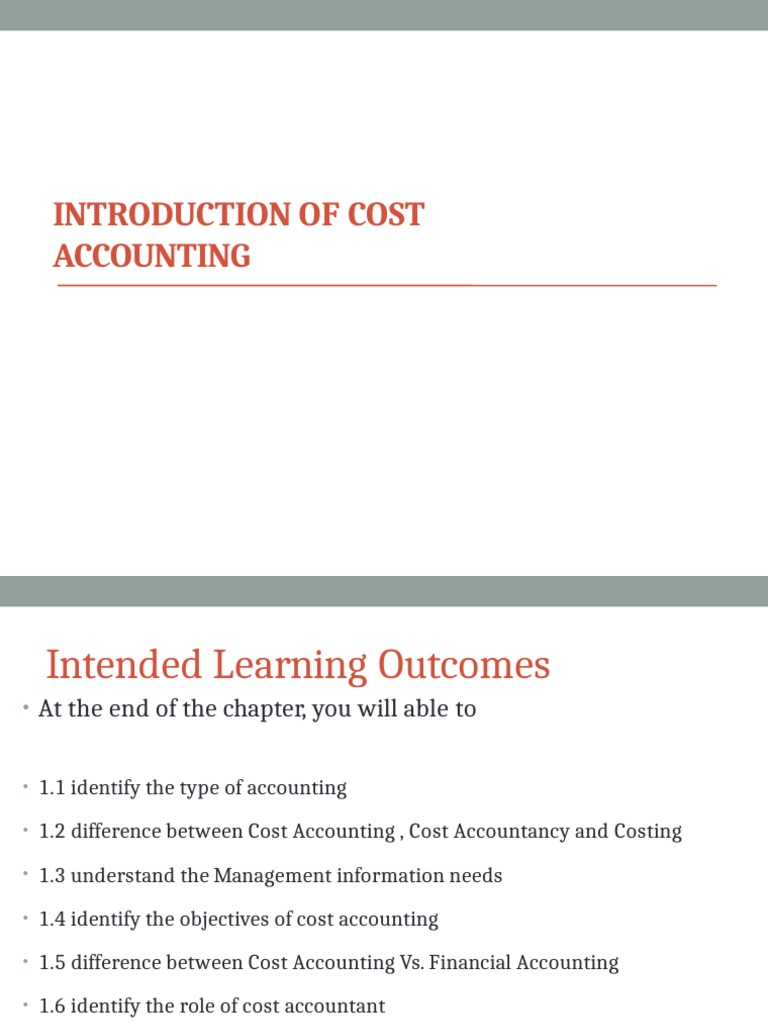 Unit 1 | PDF | Cost Accounting | Accounting