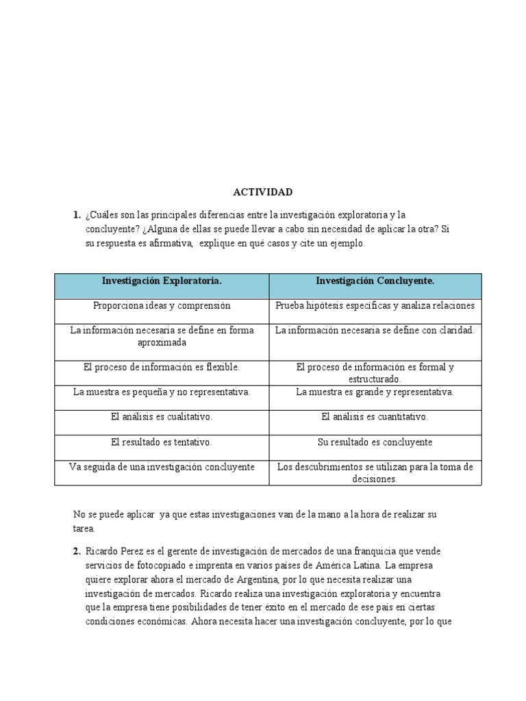 Investigación Concluyente | PDF | Investigación de mercado | Cuestionario